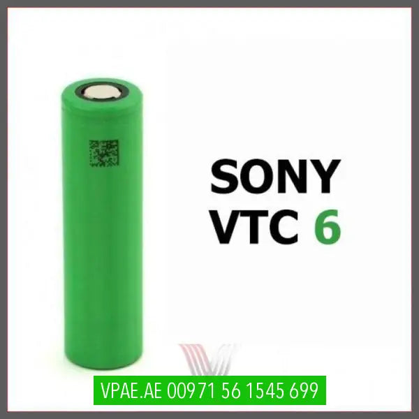 SINGLE (Authentic) Sony VTC6 18650 3000mAh 15A — VAPE ARAB EMIRATES ...